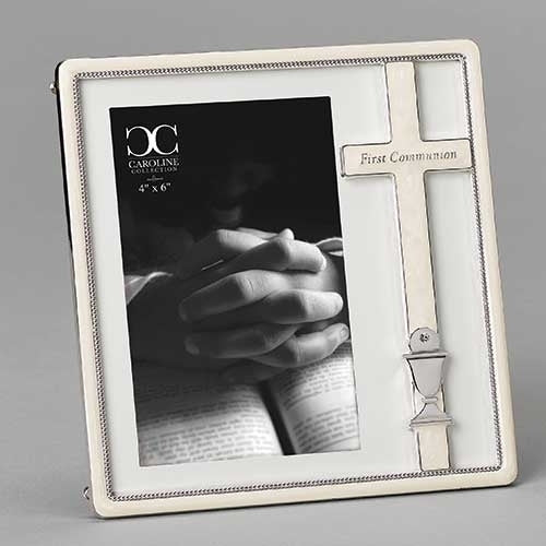 7.25"H COMMUNION FRAME 4X6 – Christ Missionary Catholic Gifts and Books